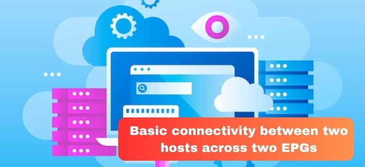Connectivity Between Two Hosts Across Two EPGs in Cisco ACI